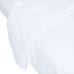 Homescapes LEINEN-BETTLAKEN ohne Gummizug aus 60% Leinen & 40% Baumwolle
