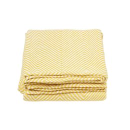 Homescapes &Uuml;BERWURF Halden 225/255 cm, Chevron-Muster 100% Baumwolle