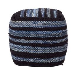 Homescapes SITZW&Uuml;RFEL Texas blau gestreift, 40/40/40 cm