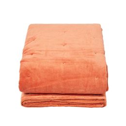Homescapes SAMT-KUSCHELDECKE 120/150 cm, Baumwolle wattiert