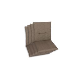 Sesselauflagenset Taupe, 4-teilig