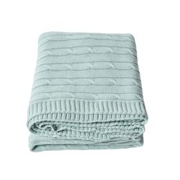 Homescapes STRICKDECKE 150/200 cm, Baumwolle mit Zopfmuster
