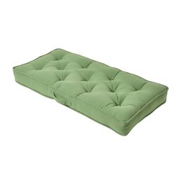 Homescapes SITZAUFLAGE f&uuml;r Zweisitzer-Sofa 100 x 48 cm &ndash; dickes Sitzkissen gr&uuml;n