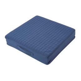 Homescapes SITZKISSEN orthop&auml;disch 50/50/10 cm &ndash; Sesselkissen dunkelblau
