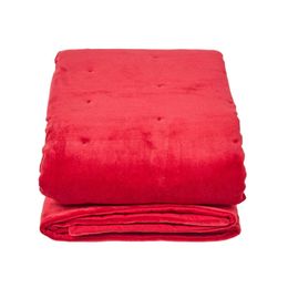 Homescapes SAMT-KUSCHELDECKE 120/150 cm, Baumwolle wattiert