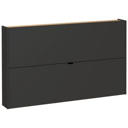 H&auml;ngeschuhschrank Ameca Graphitfarben/Eichefarben