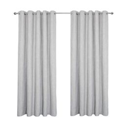 Homescapes VERDUNKELUNGSVORH&Auml;NGE Boucl&eacute;-Stil mit Thermo-Funktion, &Ouml;sen 228/182 cm
