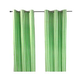 Homescapes &Ouml;SENVORHANG Karomuster blickdicht 2er-Set, 137/228 cm