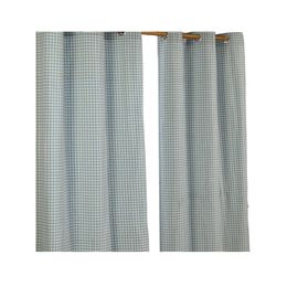 Homescapes &Ouml;SENVORHANG Vichy-Karo blickdicht 2er-Set, 137/182 cm