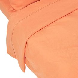 Homescapes LEINEN-BETTLAKEN ohne Gummizug aus 60% Leinen & 40% Baumwolle