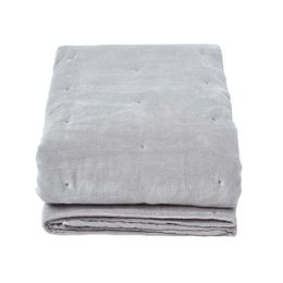 Homescapes SAMT-KUSCHELDECKE 120/150 cm, Baumwolle wattiert