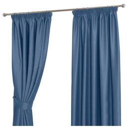Homescapes VERDUNKELUNGSVORH&Auml;NGE Fischgr&auml;t mit Thermo-Funktion, Kr&auml;uselband 167/137 cm
