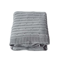 Homescapes STRICKDECKE 150/200 cm, Baumwolle mit Zopfmuster