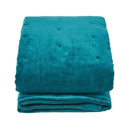 Homescapes SAMT-KUSCHELDECKE 150/200 cm, Baumwolle wattiert