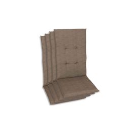 Sesselauflagenset Taupe, 4-teilig