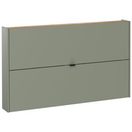 H&auml;ngeschuhschrank Ameca Taupe/Eichefarben