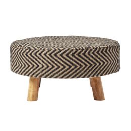 Homescapes SITZHOCKER Jute gemustert, 62/62/30 cm