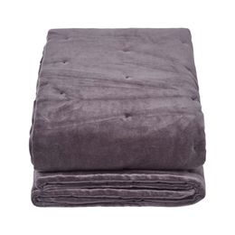 Homescapes SAMT-KUSCHELDECKE 120/150 cm, Baumwolle wattiert