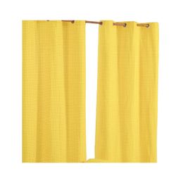 Homescapes &Ouml;SENVORHANG Vichy-Karo blickdicht 2er-Set, 137/182 cm