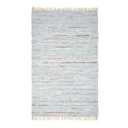 Homescapes LEDERTEPPICH Glitter geflochten 120/180 cm