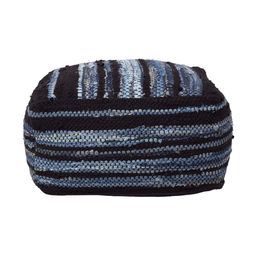 Homescapes SITZPOUF Texas blau gestreift, 60/60/30 cm