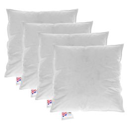 Homescapes F&Uuml;LLKISSEN 4er-Set &ndash; 40/40 cm, G&auml;nsefedern & Daunen