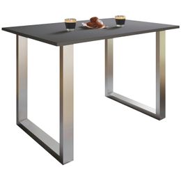 Esstisch Xona Anthrazit/Silber