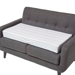 Homescapes SOFA-AUFLAGE grau gestreift 100/50/10 cm &ndash; Sitzkissen orthop&auml;disch