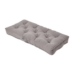 Homescapes SITZAUFLAGE f&uuml;r Zweisitzer-Sofa 100 x 48 cm &ndash; dickes Sitzkissen grau