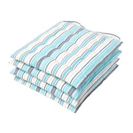 Homescapes STUHLKISSEN 4er-Set, New England gestreift 40/40/5 cm