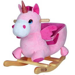 Deuba Schaukeltier Einhorn Rosa mit Sicherheitsgurt