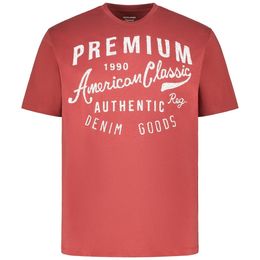 Jack & Jones Herren Gro&szlig;e Gr&ouml;&szlig;en | Jack&Jones T-Shirt mit Motiv-Print Farbe rot Gr&ouml;&szlig;e: 3XL