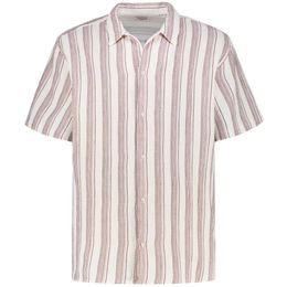 Jack & Jones Herren Gro&szlig;e Gr&ouml;&szlig;en | Jack&Jones Freizeithemd mit Streifen Farbe dunkelrot Gr&ouml;&szlig;e: 5XL