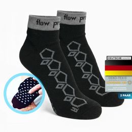 ZOVAR Flow Pressure Kurzschaft-Socken - 2 Paar Grau - Gr. 39 - 42