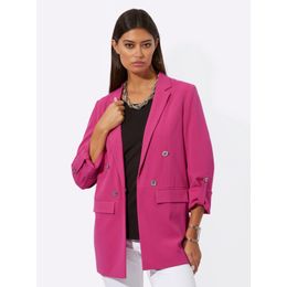 WITT Damen Blazer mit gestreiftem Futter, fuchsia, Gr&ouml;&szlig;e 36