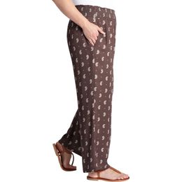 sheego Damen Schlupfhose mit Paisleymuster, schoko-sesam-bedruckt, Gr&ouml;&szlig;e 58