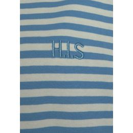 H.I.S. H.I.S Damen Pyjama, Blau, Gr. 32/34, Pyjamas, Material: Baumwolle