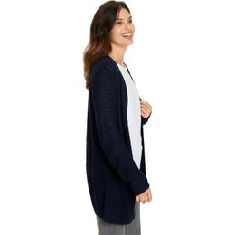 WITT Damen Longstrickjacke in offener Form, marine, Gr&ouml;&szlig;e 44