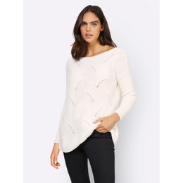 Heine Witt Damen Strickpullover mit U-Boot-Ausschnitt, ecru, Gr&ouml;&szlig;e 44