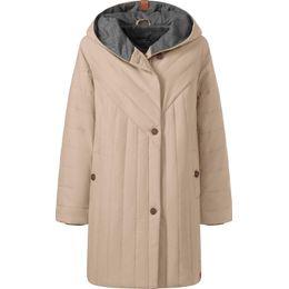 WITT Damen Jacke im Steppmuster-Mix, w&auml;rmend, beige-steingrau, Gr&ouml;&szlig;e 36