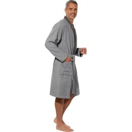 WITT Herren Herrenbademantel mit Taschen, steingrau, Gr&ouml;&szlig;e 48/50
