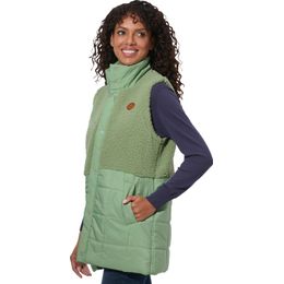 WITT Damen Longweste in Teddy- und Steppqualit&auml;t, eucalyptus, Gr&ouml;&szlig;e 52