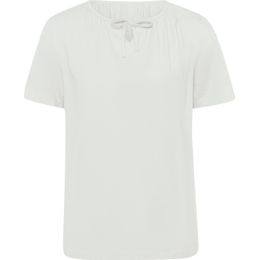 WITT Damen T-Shirt mit Raffungen, wei&szlig;, Gr&ouml;&szlig;e 44