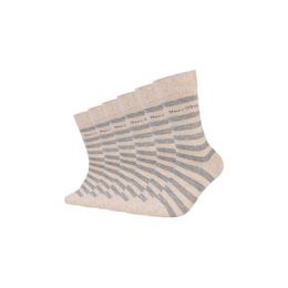 Marc O'Polo Socken MARC O'POLO "6er Pack", Damen, Gr. 35-38, nature melange, 76% Baumwolle, 22% Polyamid, 2% Elasthan, gestreift, Socken Socken
