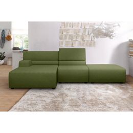 Ecksofa Egoitaliano "Babouche, Designsofa mit au&szlig;ergew&ouml;hnlichem Sitzkomfort zum Wohlf&uuml;hlen", gr&uuml;n (kiwi), B:287cm H:80cm T:98cm, 100% Polyester. Wasserabweisende Mikrofaser., Sofas, Ecksofa
