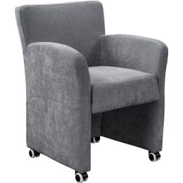 Sessel exxpo - SOFA FASHION "Intenso, Loungesessel, modern", antrazith, B:66cm H:85cm T:48cm, Zusammensetzung: Polyester 100%, Sessel, Sessel, hohe Bodenfreiheit, frei im Raum stellbar, hoher Sitzkomfort