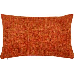Dekokissen done. "Twist", orange (rust, meliert), B:40cm H:1cm L:60cm, Polyester, Dekokissen_Sitzkissen_Kissenh&uuml;llen, Geflochtene Optik