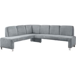 Eckbank exxpo - SOFA FASHION "Intenso, modern, 263/198 cm (B/T)", dunkelgrau, B:263cm H:92cm T:198cm, Zusammensetzung: Polyester 100%, Sitzb&auml;nke, Eckbank, hohe Bodenfreiheit, frei im Raum stellbar, hoher Sitzkomfort