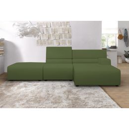 Ecksofa Egoitaliano "Babouche, Designsofa mit au&szlig;ergew&ouml;hnlichem Sitzkomfort zum Wohlf&uuml;hlen", gr&uuml;n (sprite), B:287cm H:80cm T:98cm, Leder CAREZZA (echtes Rindsleder) ist ein Naturleder, dass die urspr&uuml;nglichen Eigenschaften der Haut nicht ver&auml;ndert. Das Vorhandensein von verheilten Narben, K&ouml;rnungsunterschiede, Falten, Adern, Unterschiede in den Farbt&ouml;nen und andere Spuren, die die Natur auf diesen