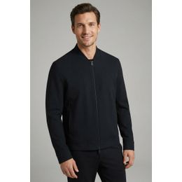 Sweatjacke Cinque "CICROSS", Herren, Gr. L, dunkelblau, Sweatware, Obermaterial: 52% Polyester, 21% Polyamid, 17% Viskose, 10% Elasthan, unifarben, regular fit normal, Rundhals, B&uuml;ndchen, Sweatjacken Sweatjacke, mit Stehkragen, Regular Fit, 2-Wege-Rei&szlig;verschluss